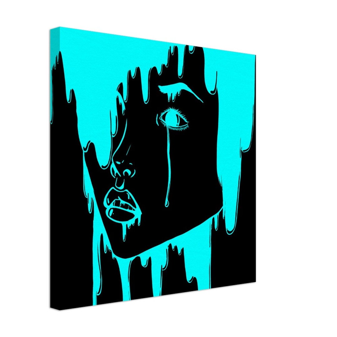 DRIP Original Pop Art Surrealist Print Hand Drawn Canvas Print - Etsy