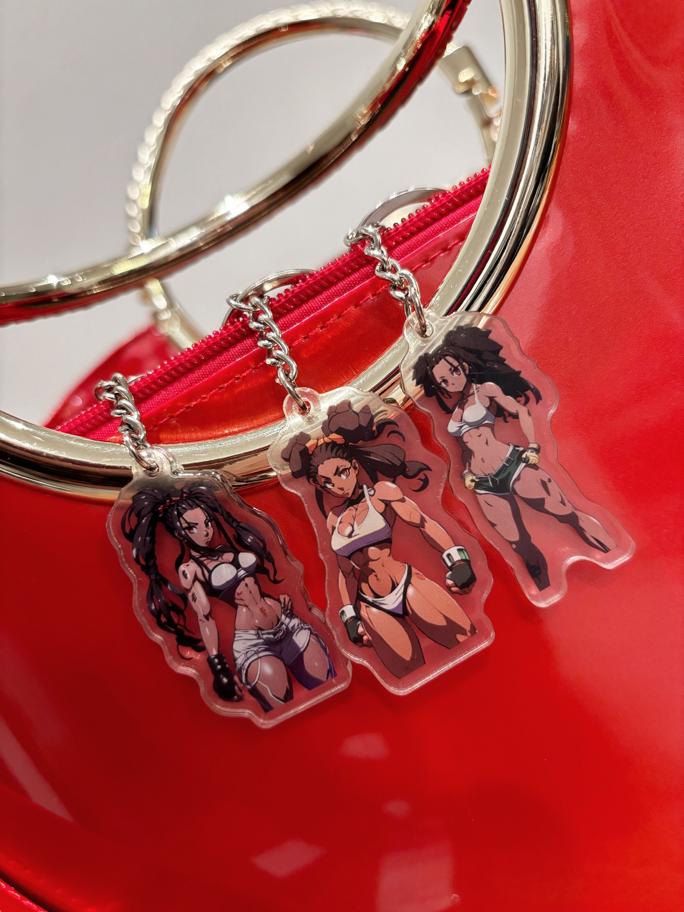 Kaori Kinetic ANIME GYM BAE: Inspirational Die-cut Anime Keychain for ...