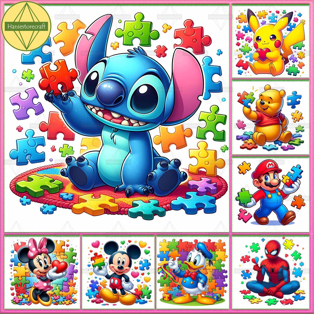 7 Autism Cartoon Png Bundle, Autism Awareness Png, Awareness Png, Be ...