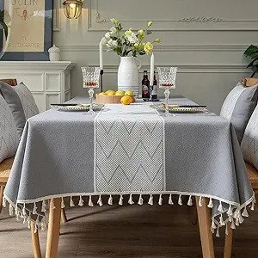 Rectangle Square Tablecloths Knitted Embroidery Textured - Etsy