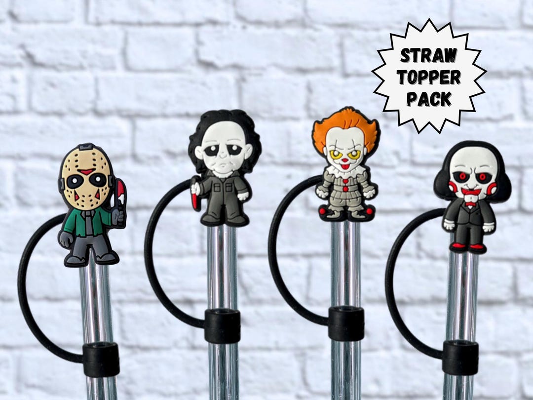 Horror Straw Topper Pack | Stanley Straw Covers | Horror Movie ...