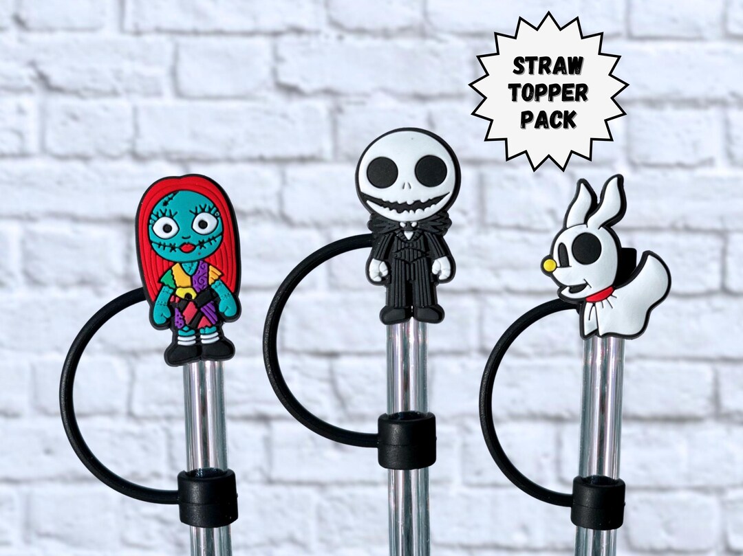 Straw Topper Pack | Jack Skellington | Spooky Stanley Straw Covers ...