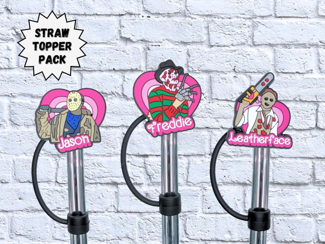 Cute Serial Killers Straw Toppers Stanley Straw Covers Horror Movie ...