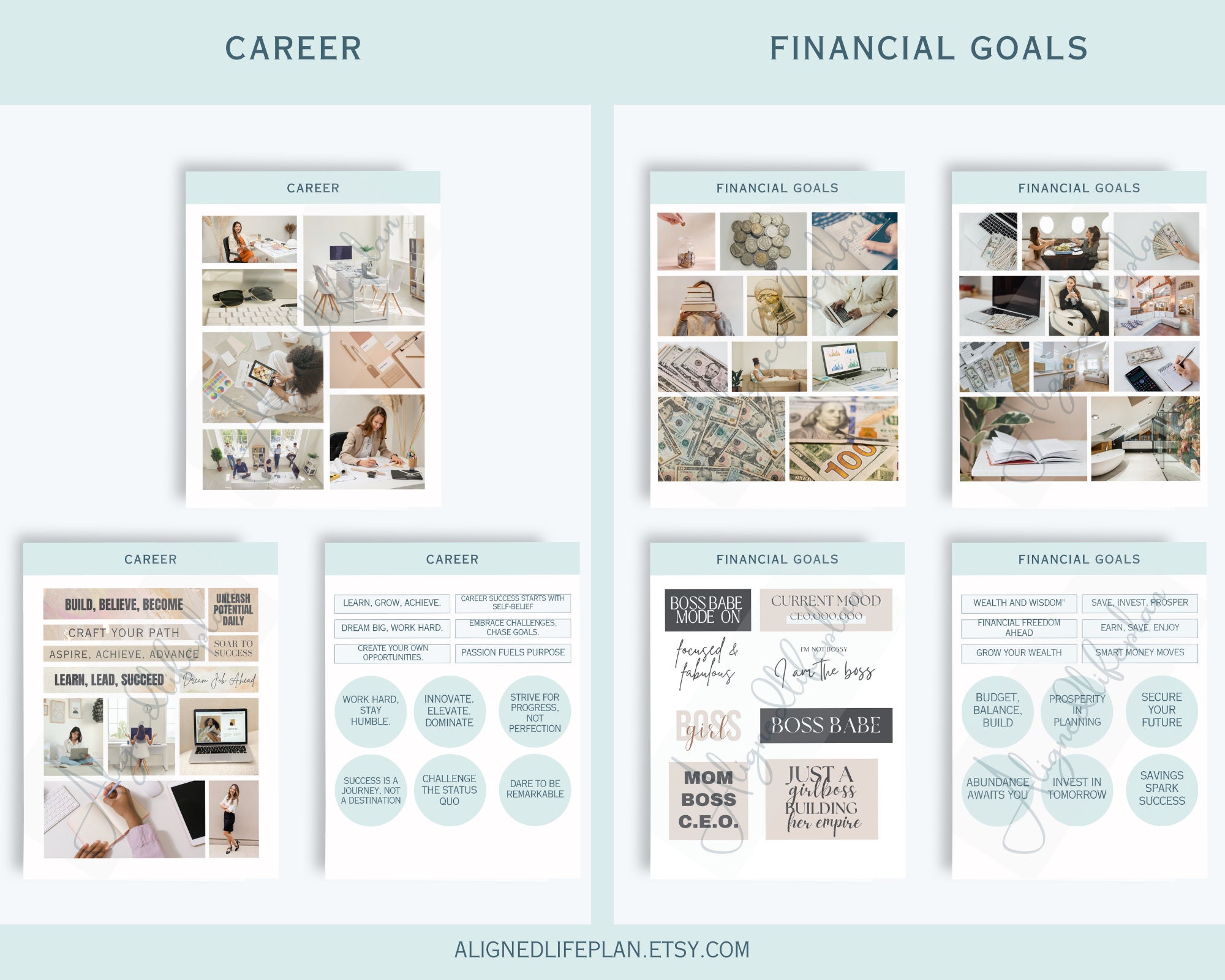 2024 Vision Board Kit Printable Vision Board Kit Manifesting Kit Mood ...