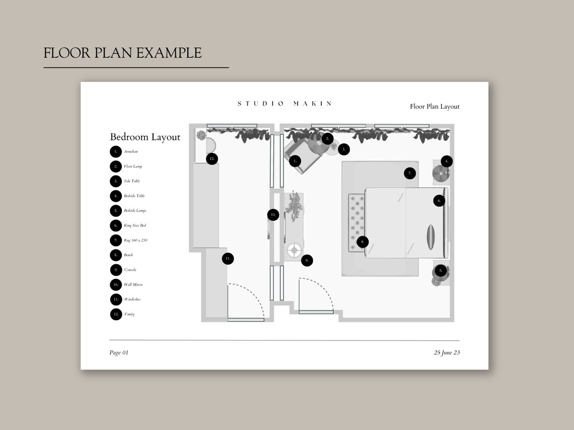 SINGLE ROOM FLOORPLAN, 2d-floor Plan With Furniture Layout, Furniture ...