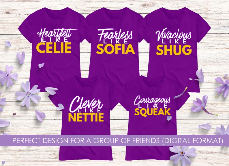 The Color Purple PNG ONLY Digital Files Friend Group Design Celie ...