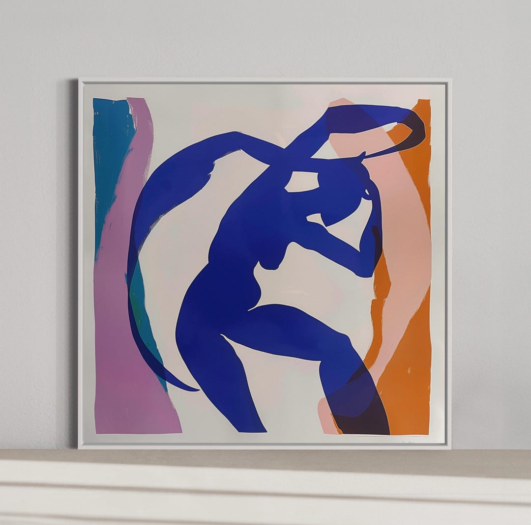 Dynamic Abstract Kinetic Dance Print - Bold and Colourful Wall Art ...