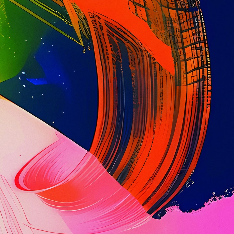 Original Art Digital Download Focal Point, Stunning Abstract Star ...