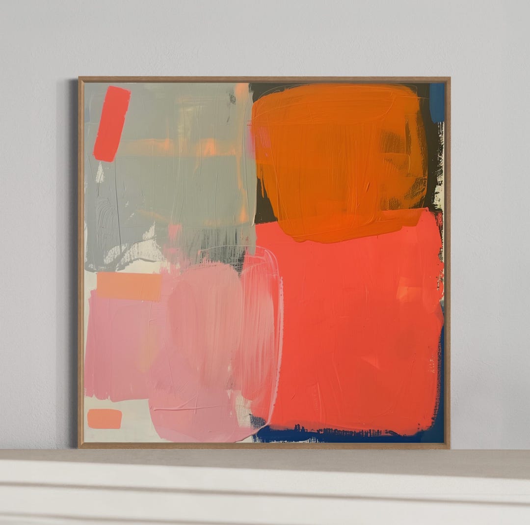 Abstract Expressionism Digital Art - Colourful Minimalist Wall Art ...