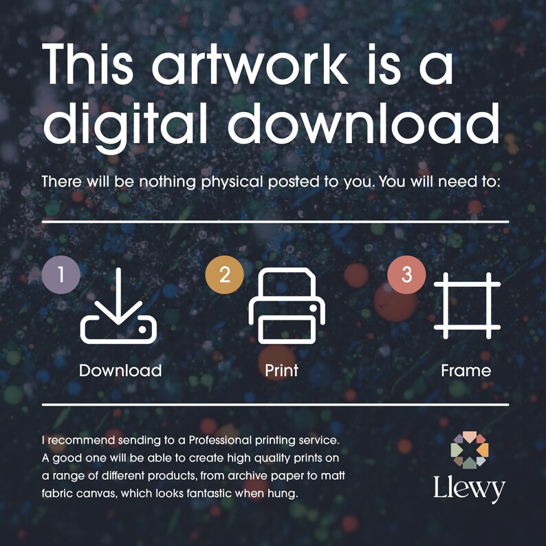 Original Art Digital Download Focal Point, Stunning Abstract Star ...