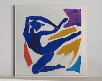 Dynamic Dance Movement Art Print Bold and Colorful Abstract Design ...