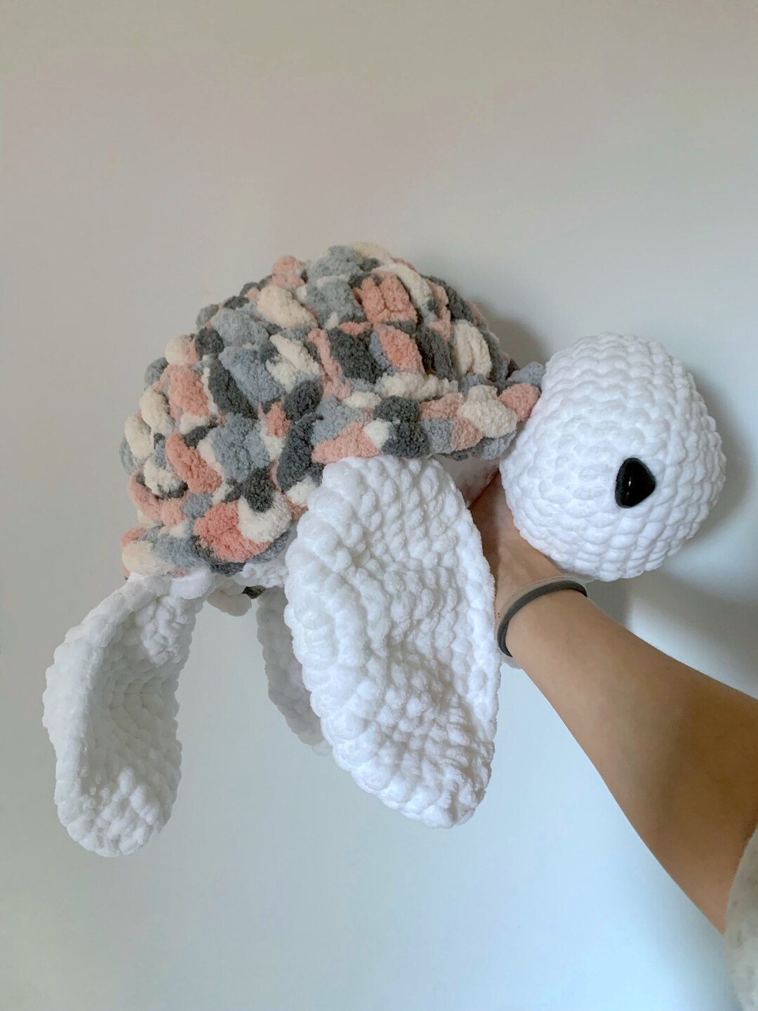 Large Crocheted Multi-color Turtle Plush - Etsy