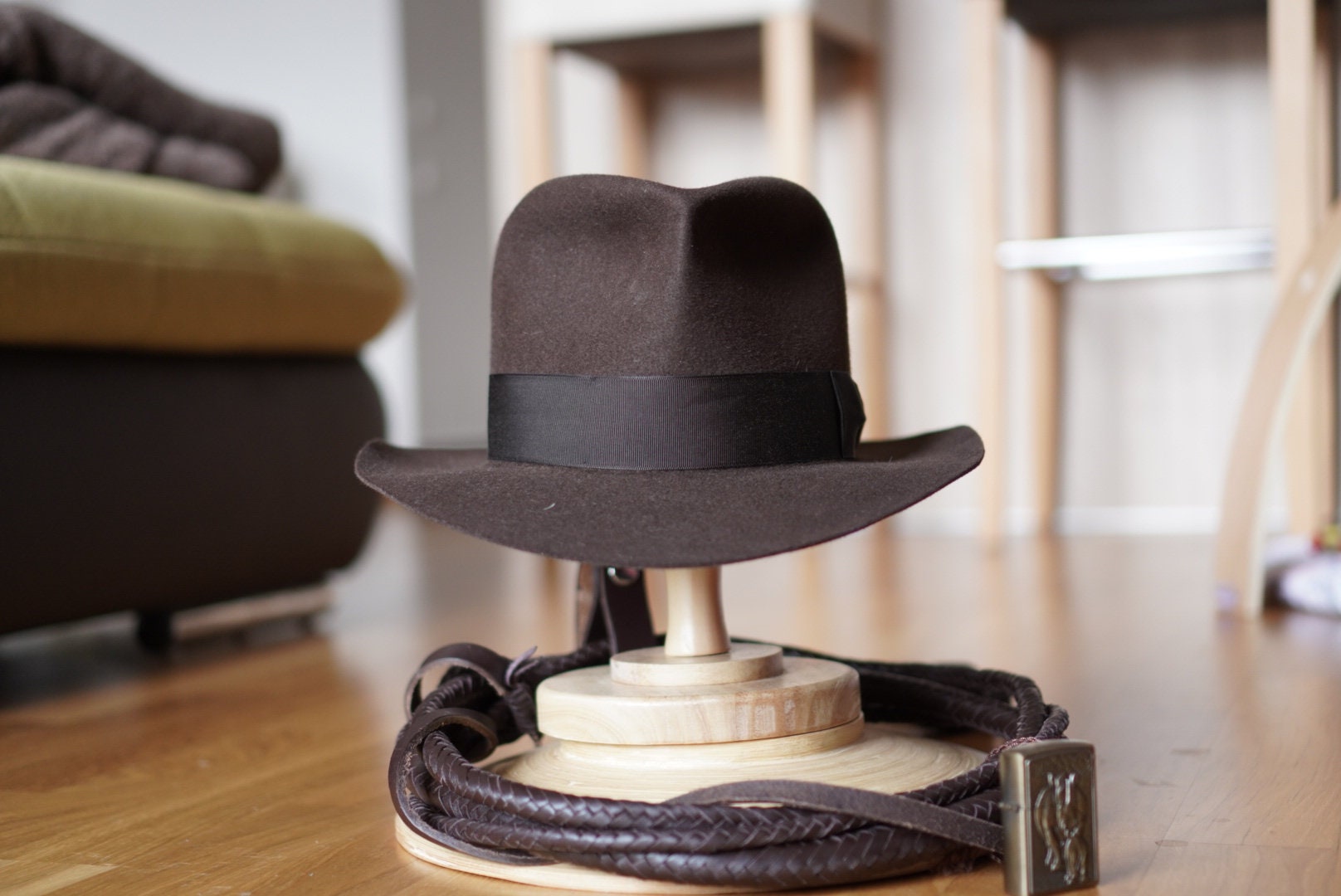 Fedora Rabbit Fur Felt Hat Indiana Jones Poet - Etsy