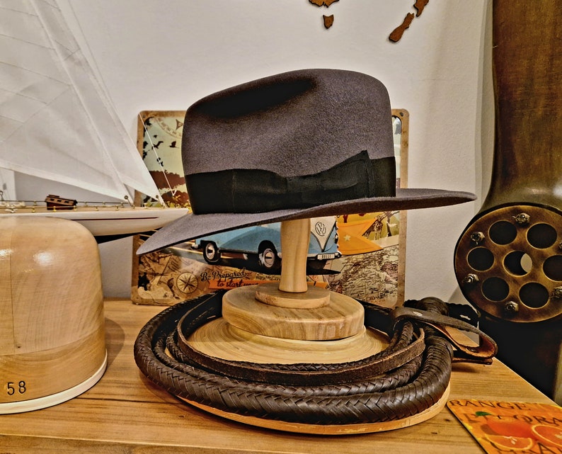 Fedora Rabbit Fur Felt Hat Indiana Jones Poet - Etsy