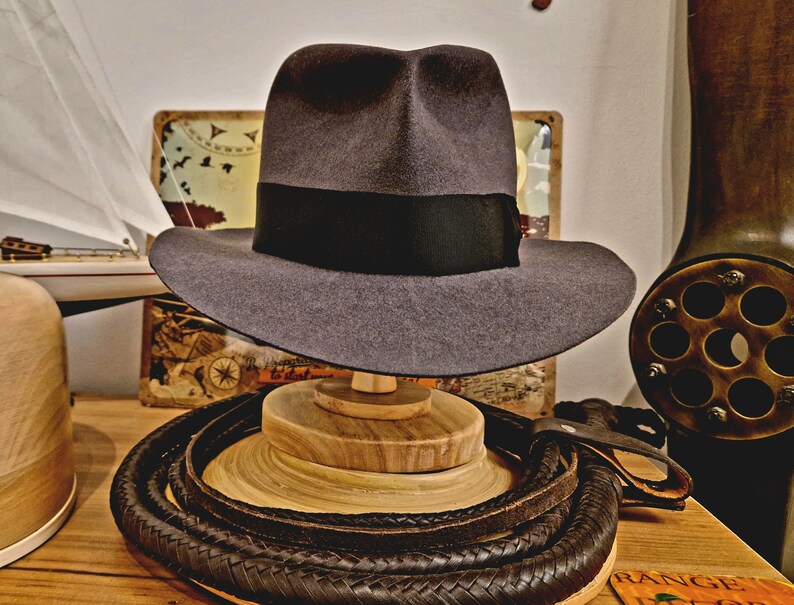 Fedora Rabbit Fur Felt Hat Indiana Jones Poet - Etsy