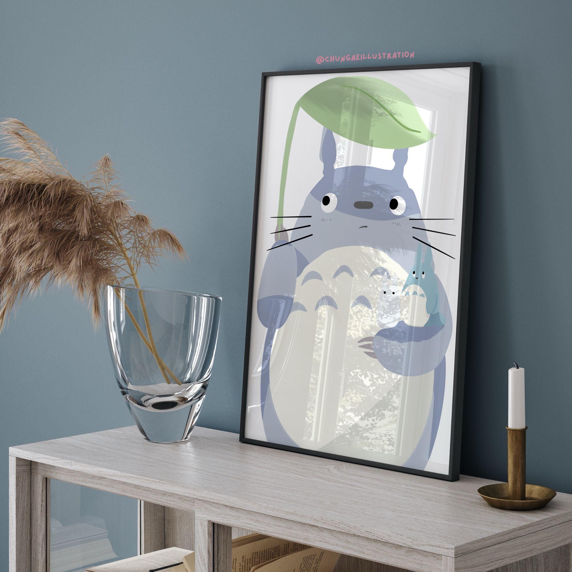 Totoro Digital Print, Studio Ghibli Wall Art, Cute Totoro Printable ...