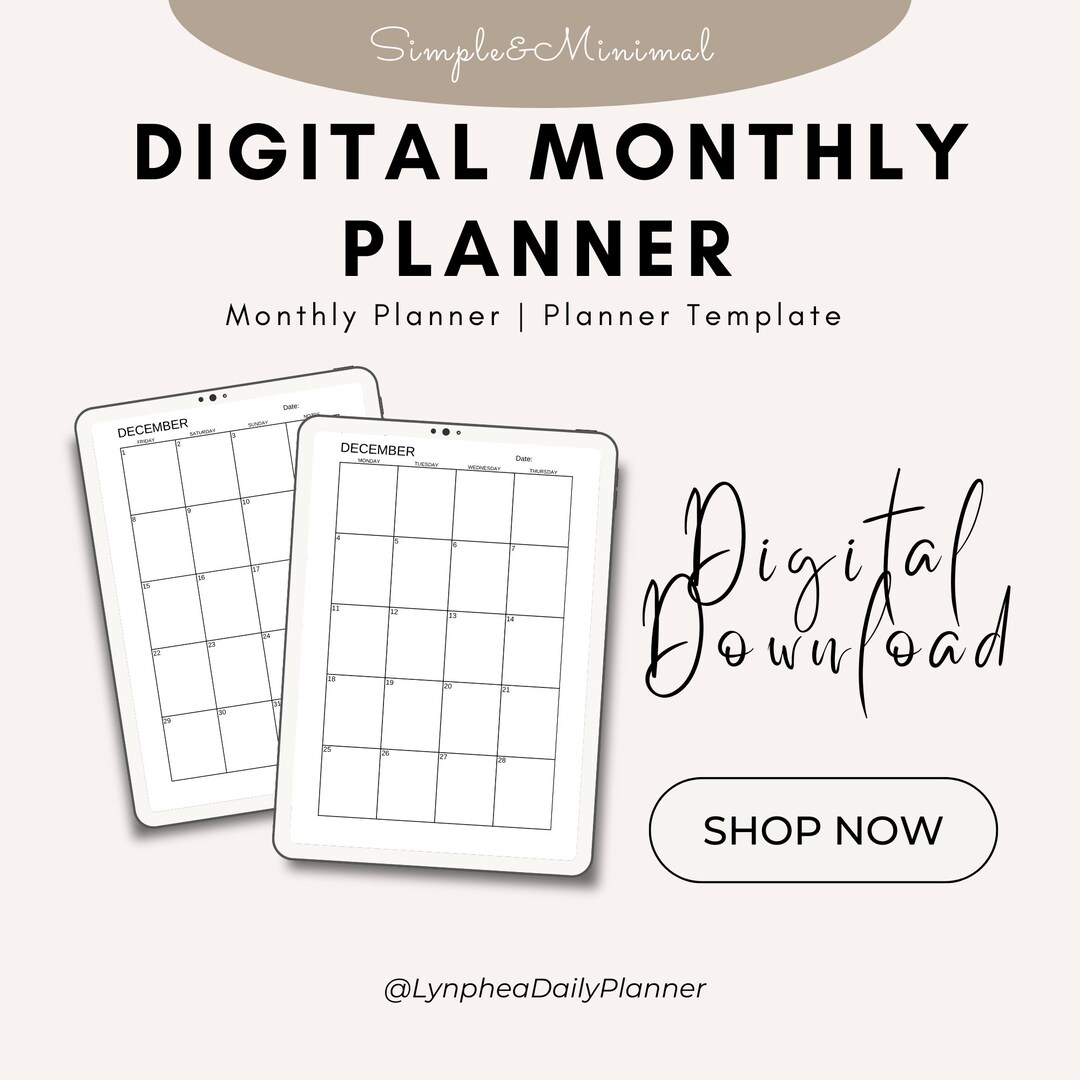 Printable Calendar 2023 Monthly Planner 2023 A4, A3 and Letter Monday ...