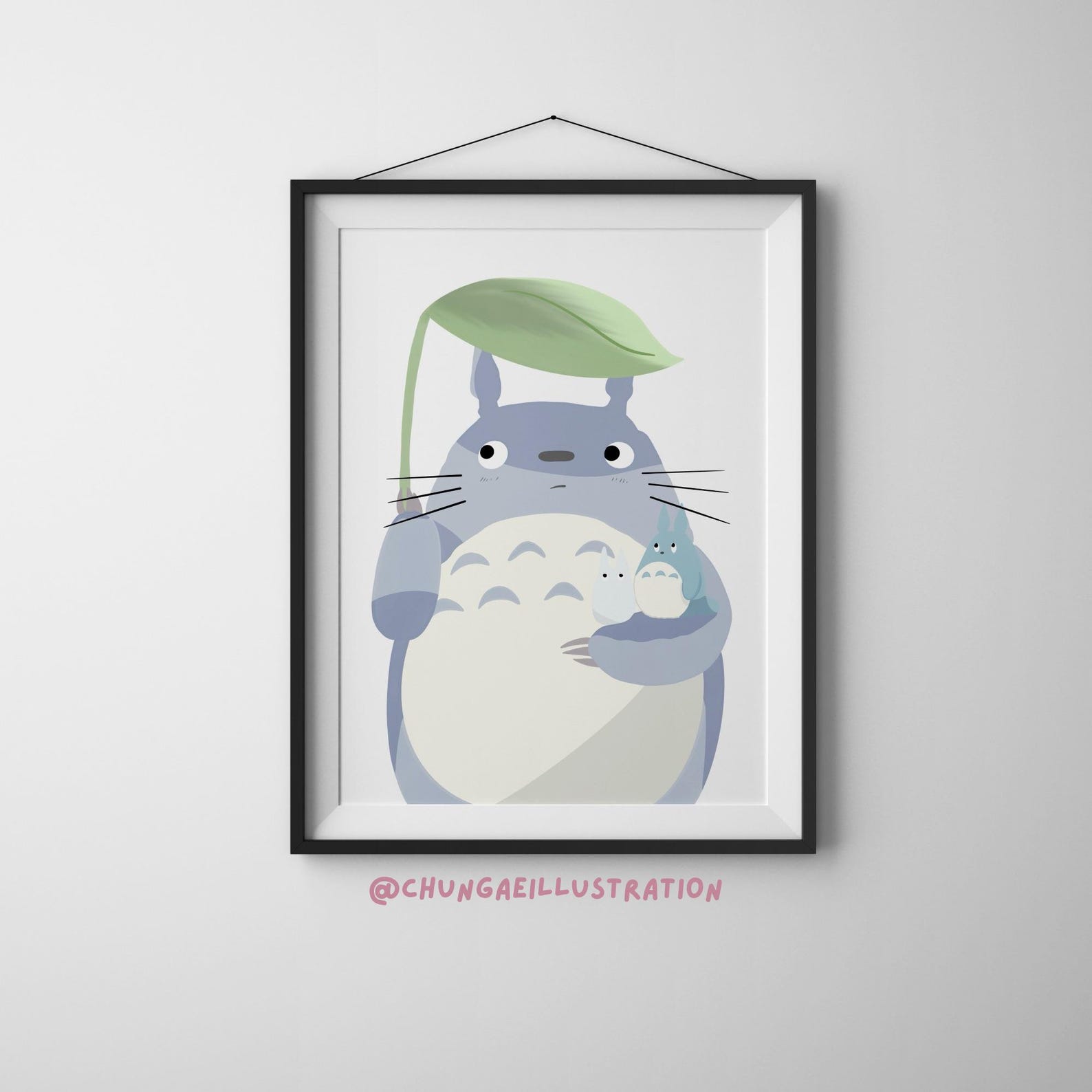 Totoro Digital Print, Studio Ghibli Wall Art, Cute Totoro Printable ...