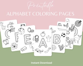 26 Printable Alphabet Coloring Pages Worksheets for Kids Preschool ...
