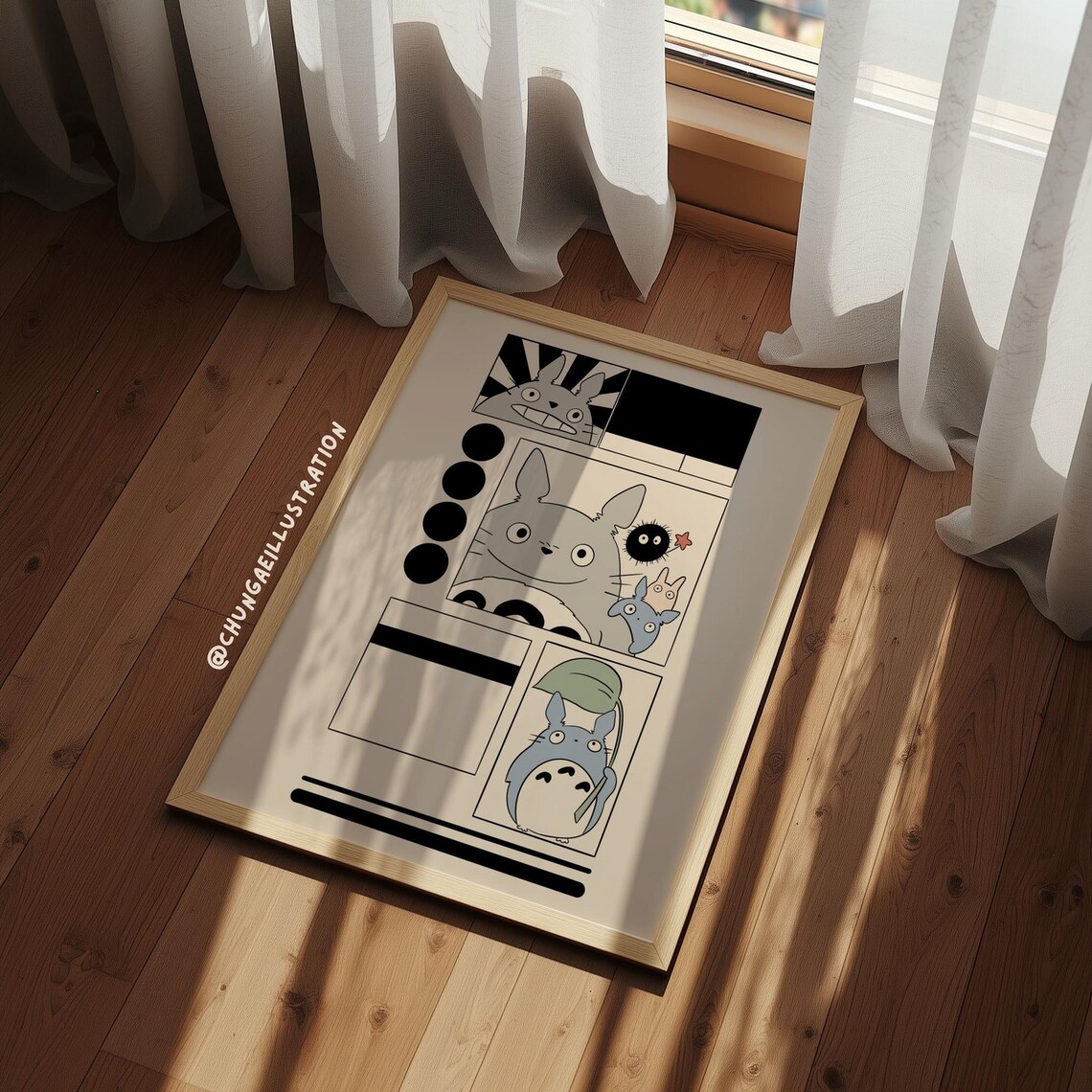 Totoro Art Print | Studio Ghibli Fan Art - Etsy