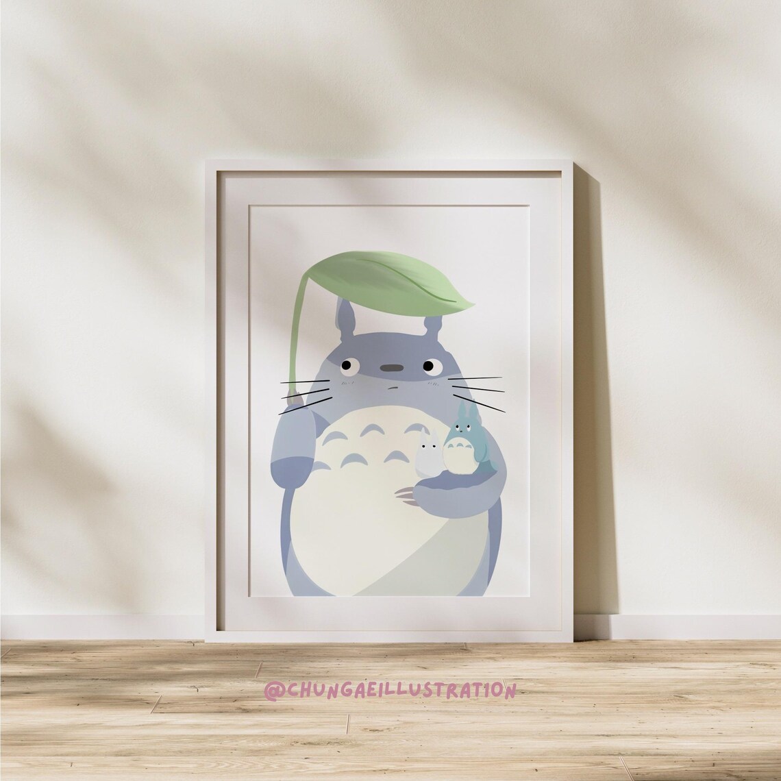 Totoro Digital Print, Studio Ghibli Wall Art, Cute Totoro Printable ...