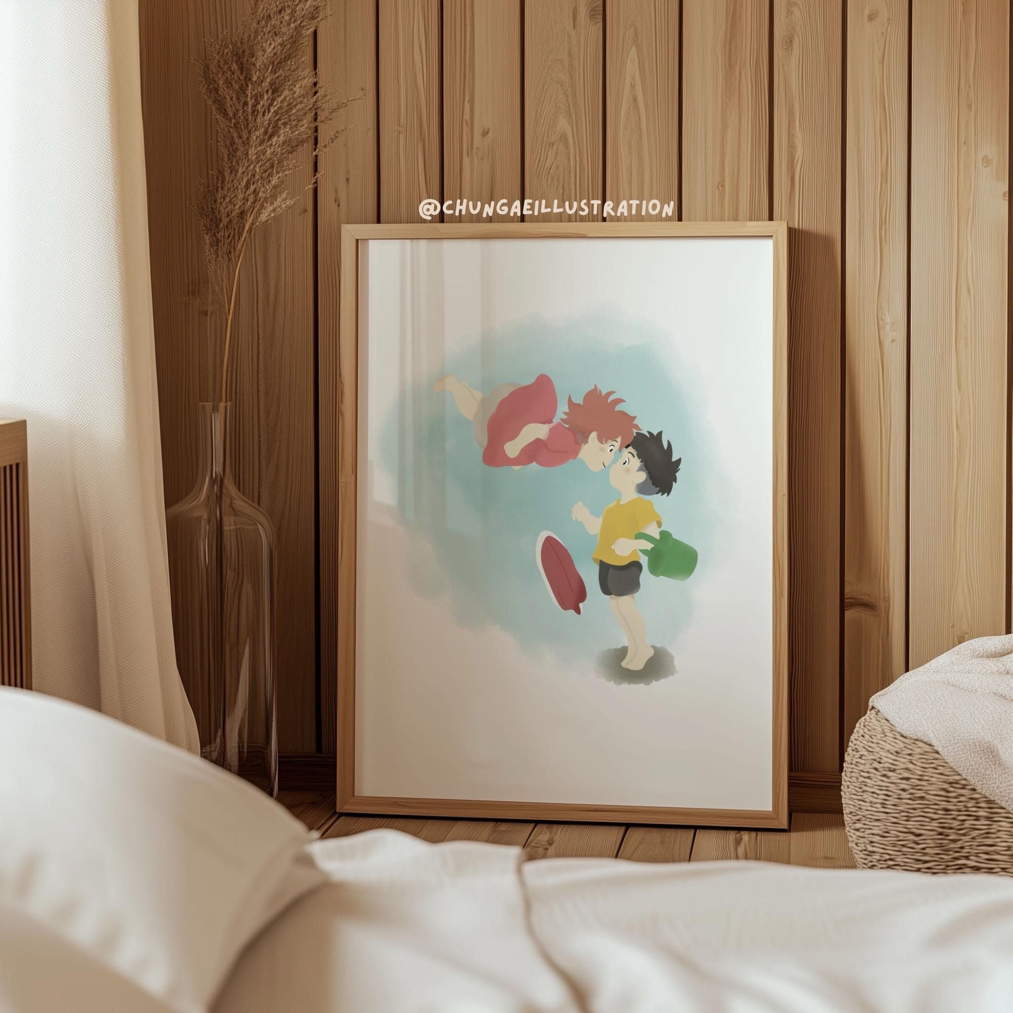 Ponyo Anime Print | Studio Ghibli Wall Art - Etsy