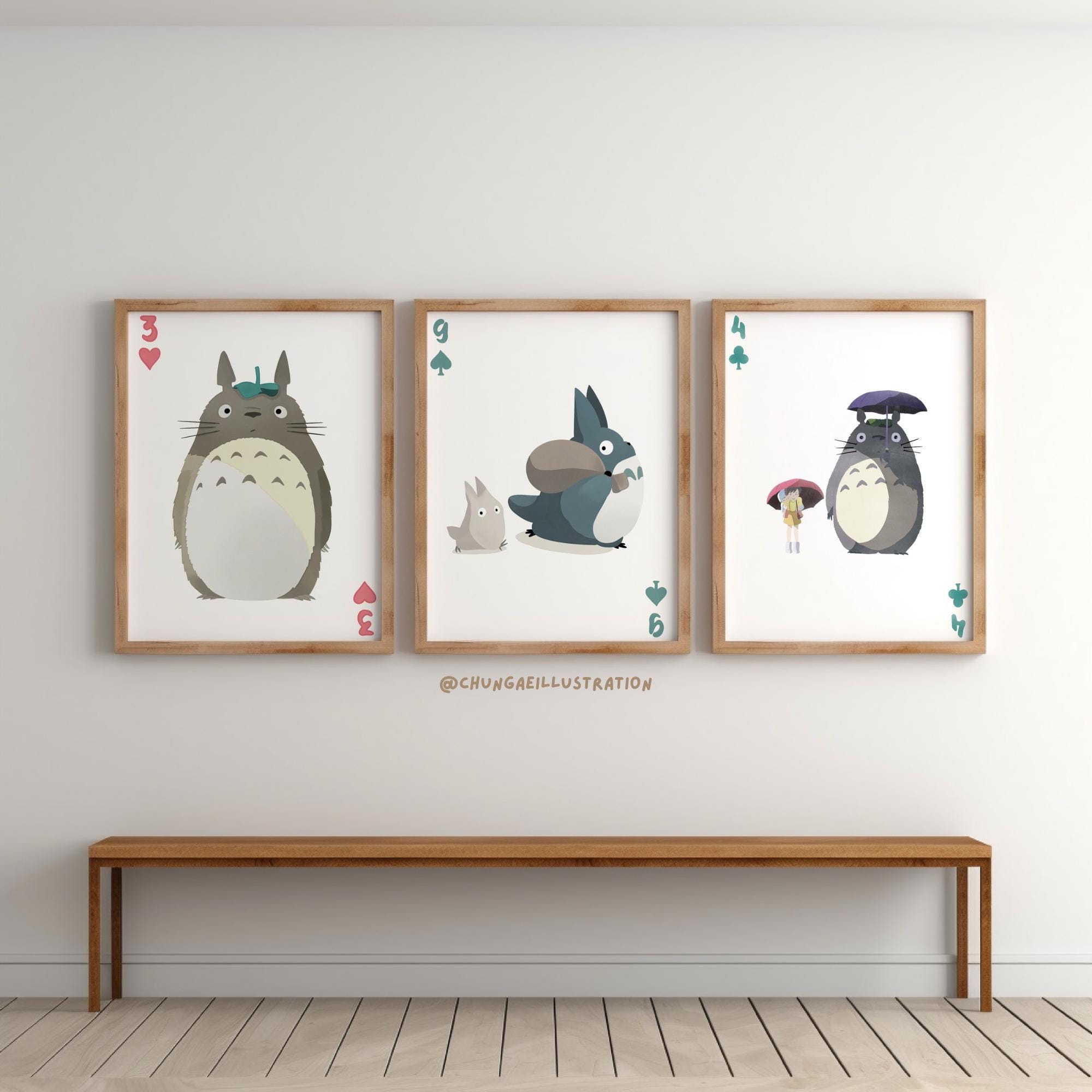 Totoro Print Set | Studio Ghibli Nursery Decor - Etsy