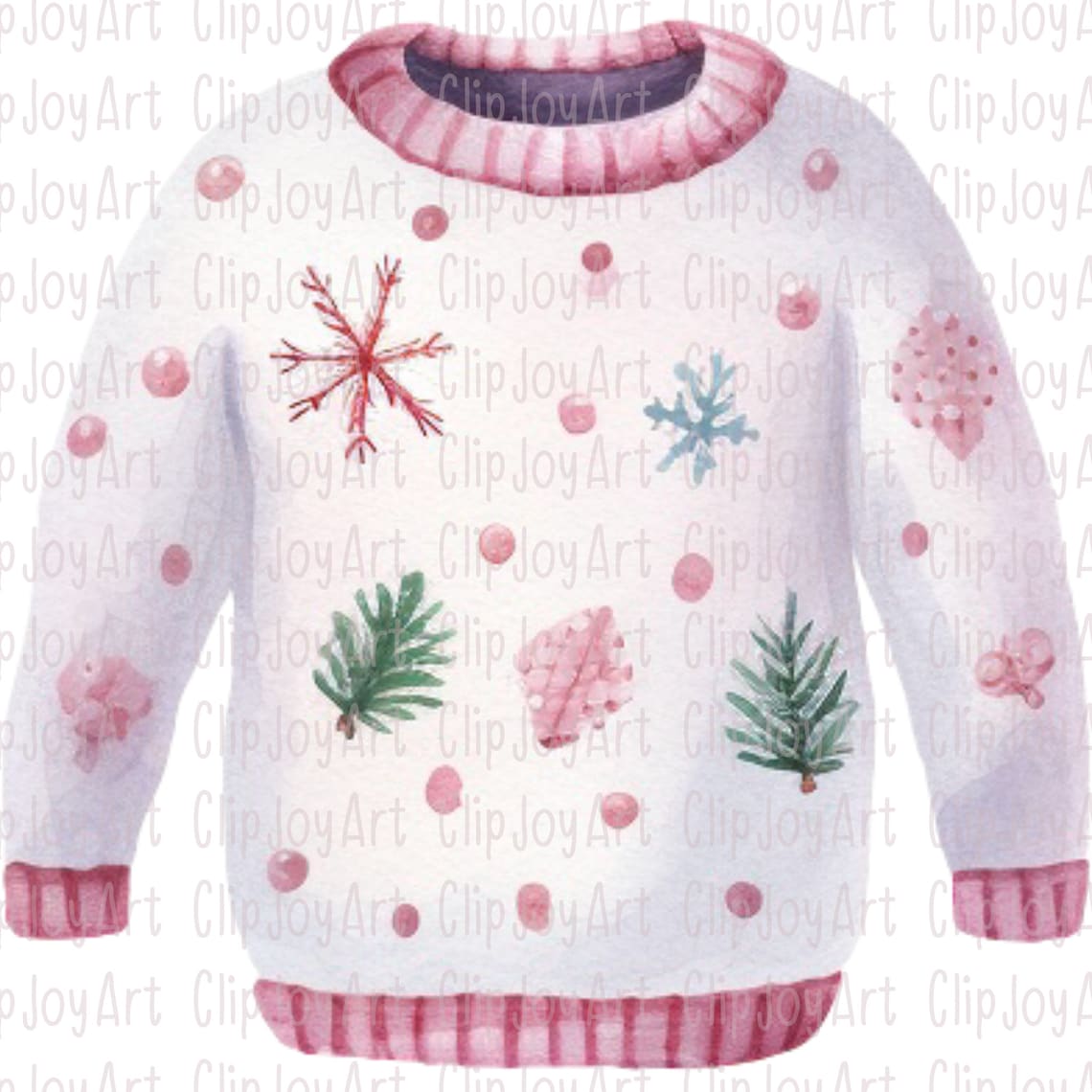Clipjoyart Pink Christmas Sweaters Winter Holiday Wear Clip Art ...