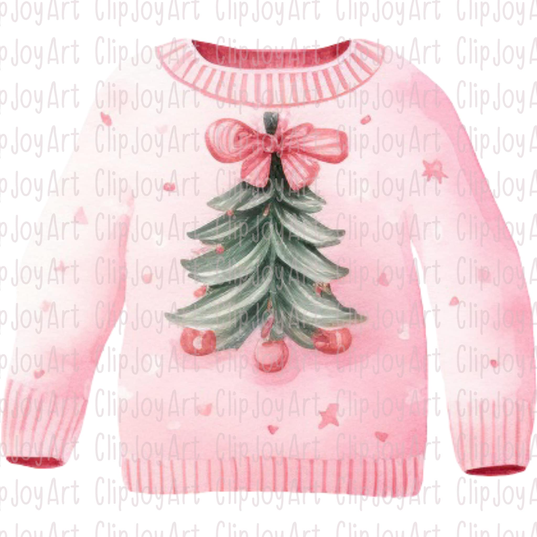 Clipjoyart Pink Christmas Sweaters Winter Holiday Wear Clip Art ...