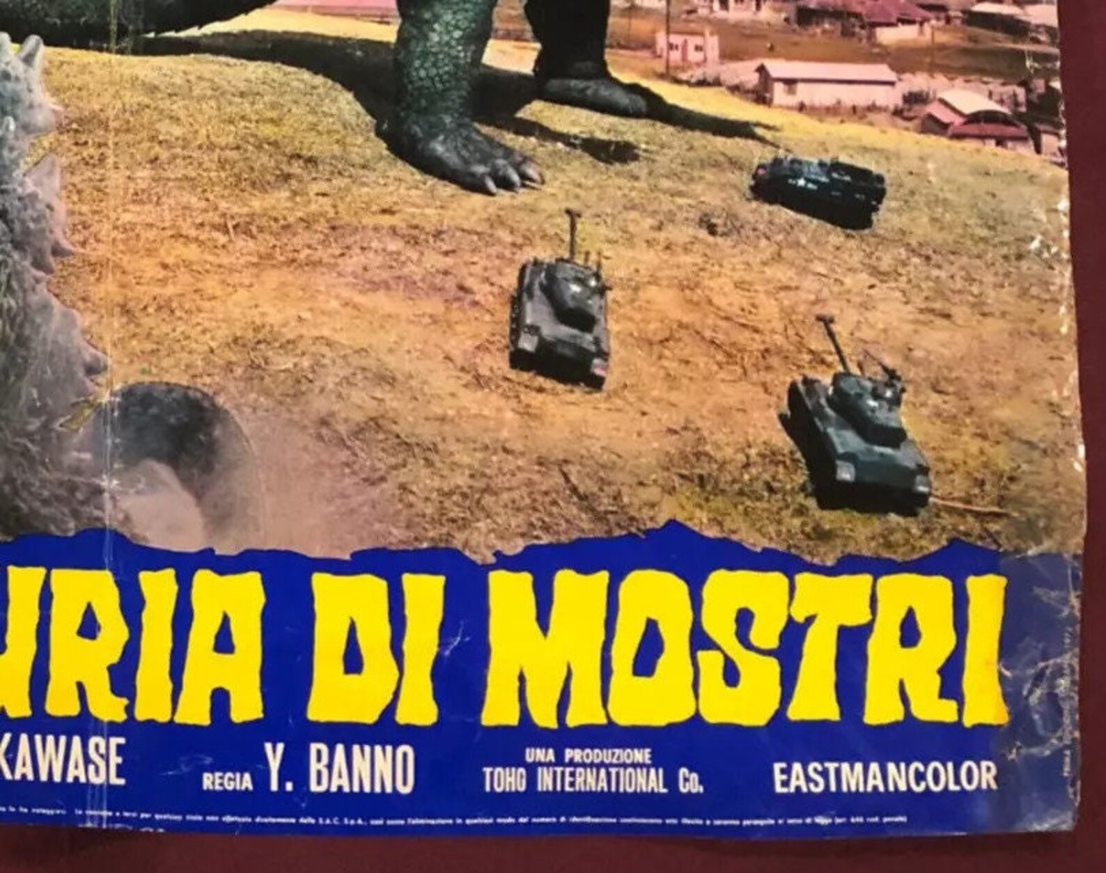 GODZILLA Vs the SMOG MONSTER Hedora Movie Poster Italian 1971 Yongary ...