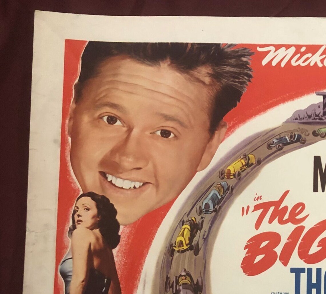 BIG WHEEL Movie Poster Half Sheet 1949 Mickey Rooney Race Cars ...