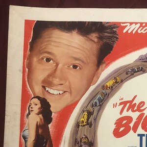BIG WHEEL Movie Poster Half Sheet 1949 Mickey Rooney Race Cars ...