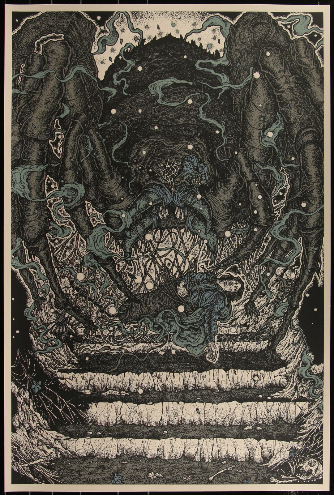 LORD of the RINGS SHELOB'S Lair Art Print 2013 Mondo, Beckett, Blue ...