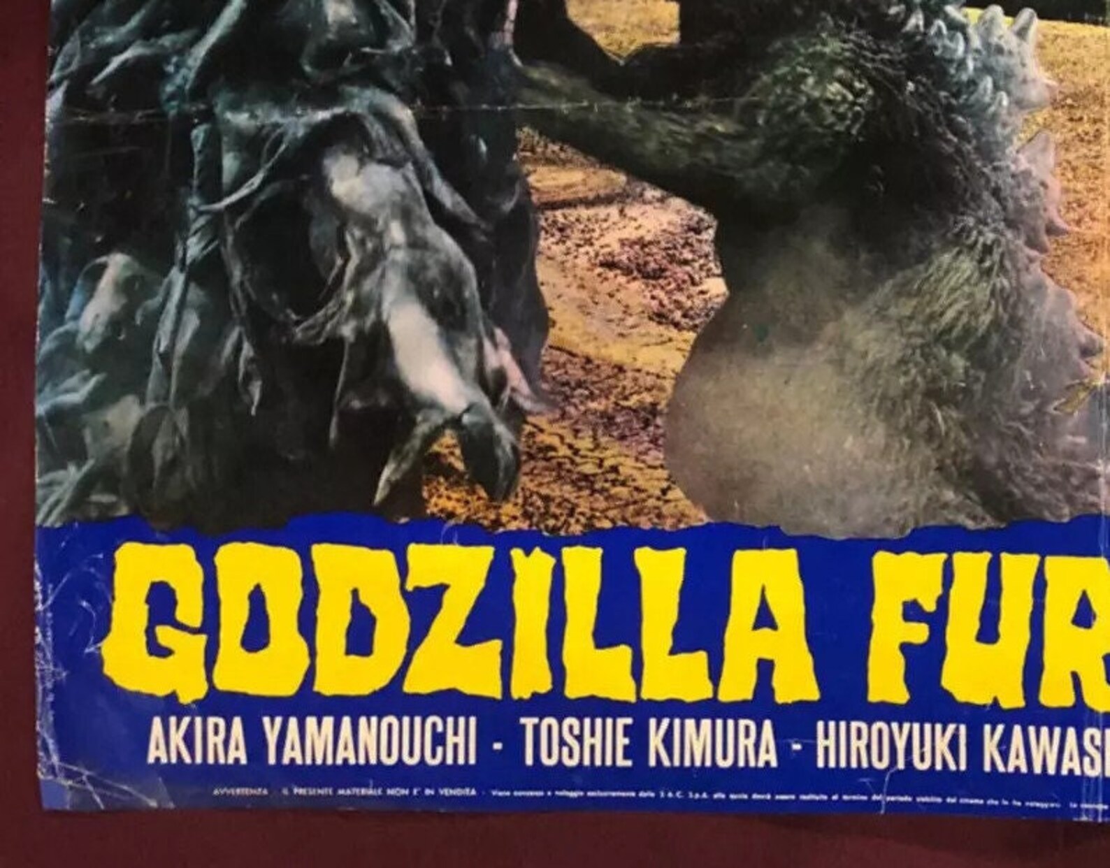 GODZILLA Vs the SMOG MONSTER Hedora Movie Poster Italian 1971 Yongary ...