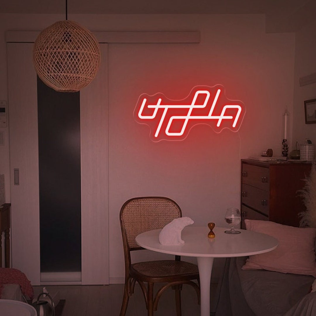 Travis Scott Utopia Neon Sign Cactus Jack Utopia upsidedown' Basketball ...