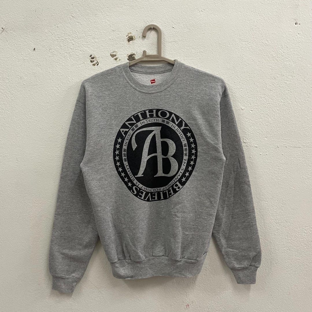 Vintage Anthony Believers Big Logo Design Crewneck Pullover Jumper ...