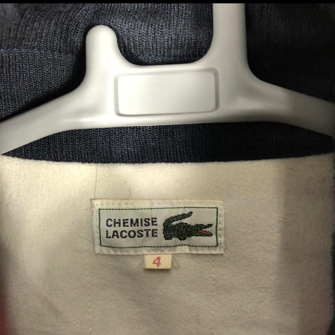 Vintage Lacoste Embroidered Patches Logo Half Zipper Half Buttons ...