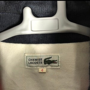 Vintage Lacoste Embroidered Patches Logo Half Zipper Half Buttons ...