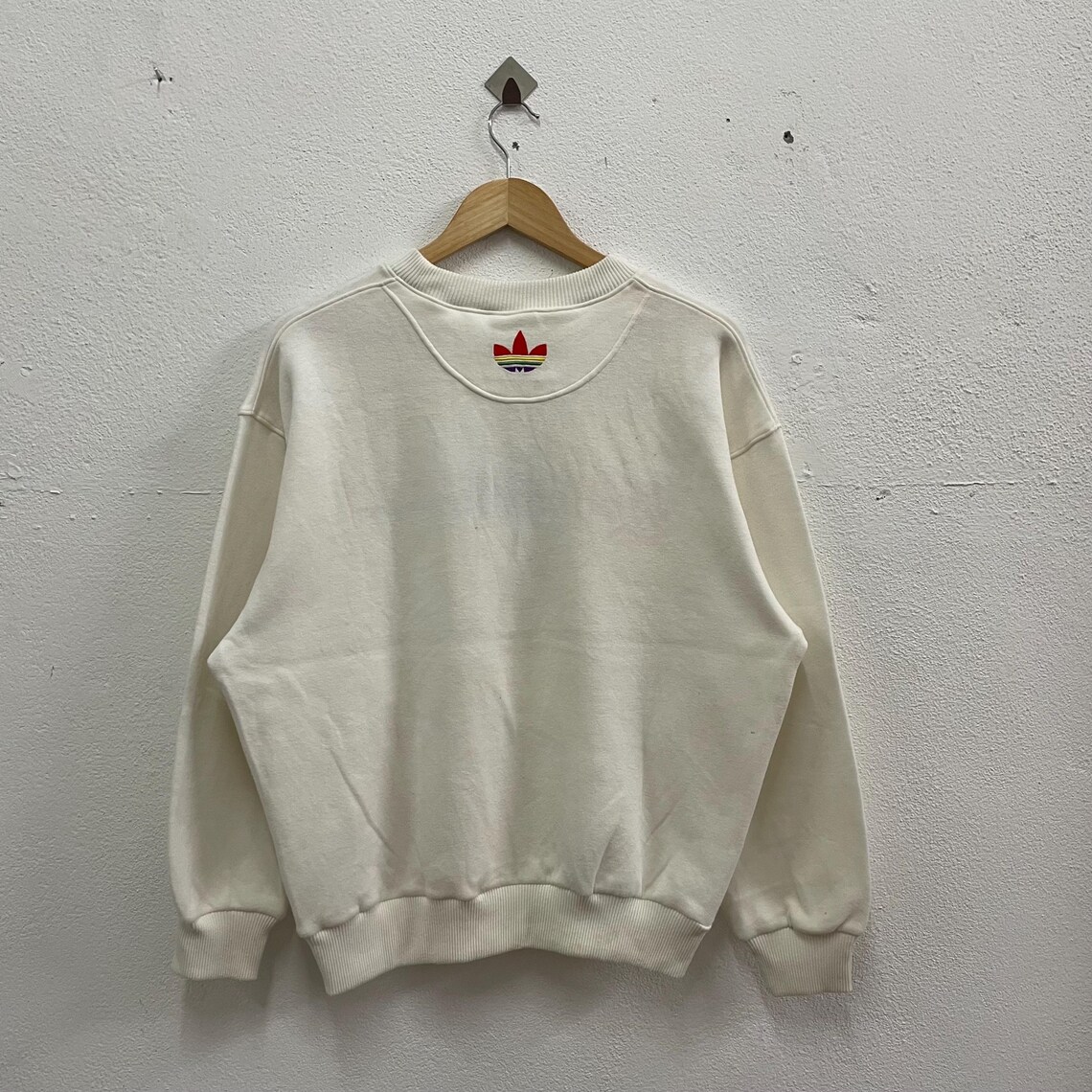 Vintage Adidas Embroidered Big Logo Multicolour Spellout Crewneck ...