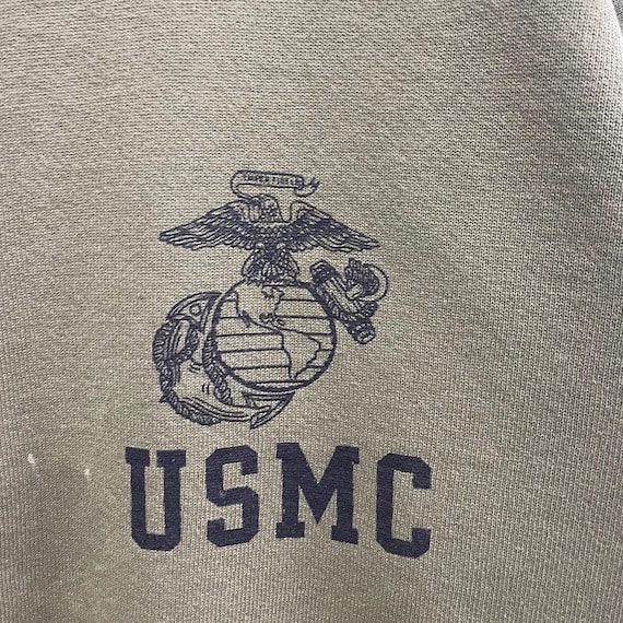 Vintage USMC Army Miltary Soldier Logo Crewneck Pullo… - Gem