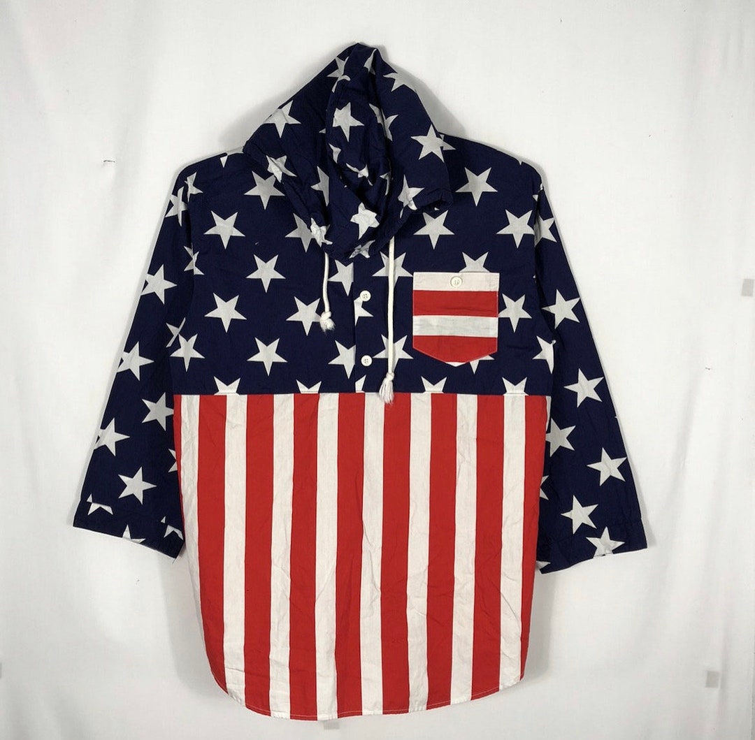 Vintage Hanes USA American Flag All Over Print Design by Hanes Full ...