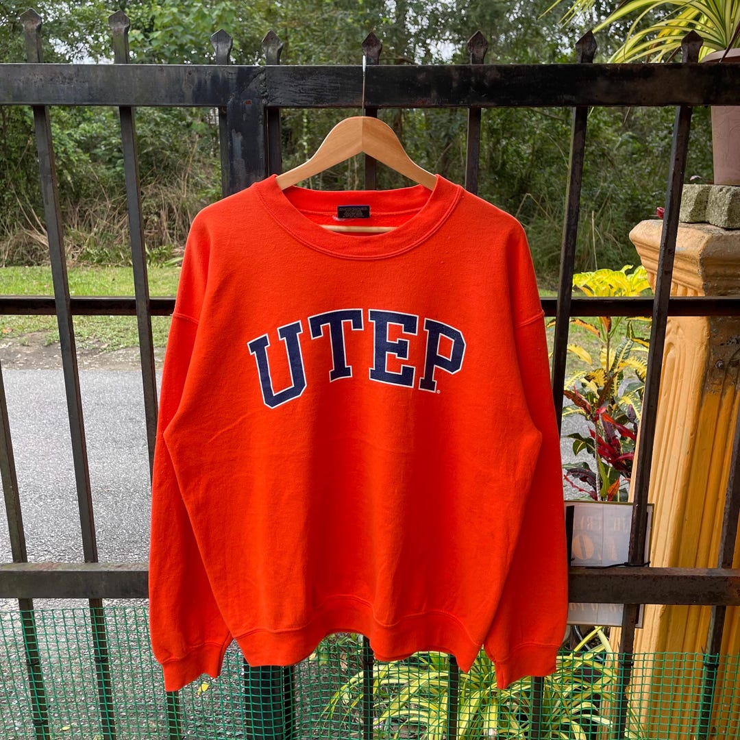 Vintage UTEP Miner Big Logo University Texas of El Paso Crewneck ...