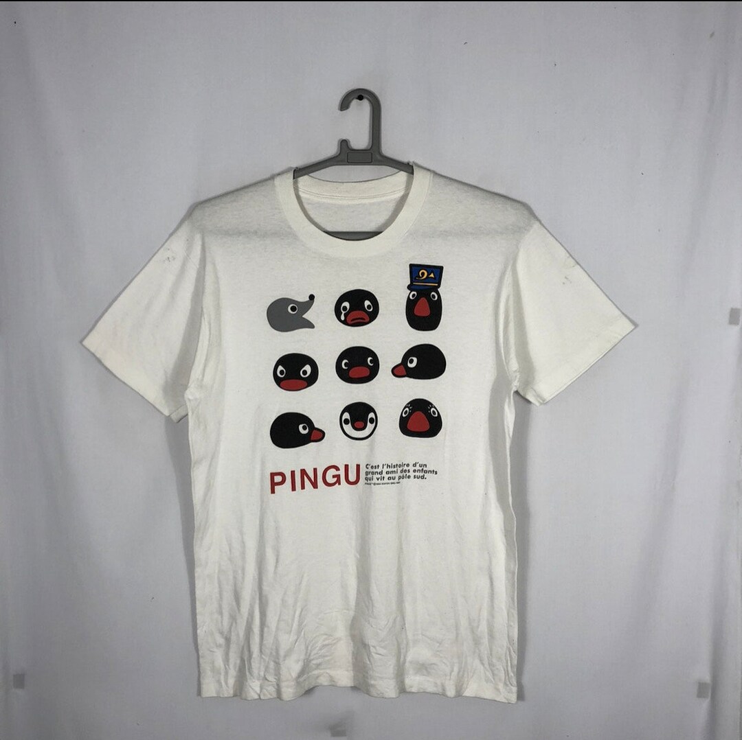 Vintage 1994 Pingu Cartoon Character Image Promo Tee White Colour Large ...