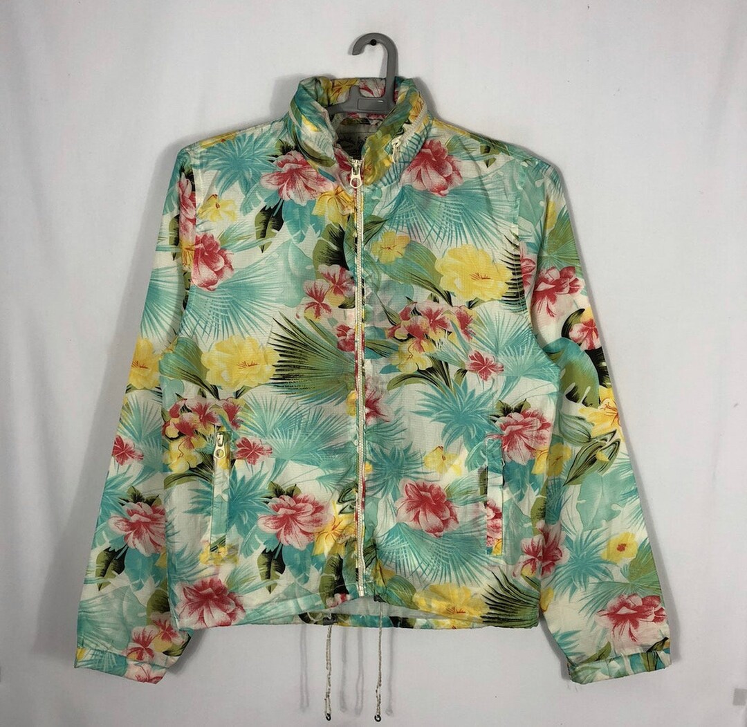 Vintage Scotch Hawaiian Styles Multicolour Flora Design With Hoodie ...