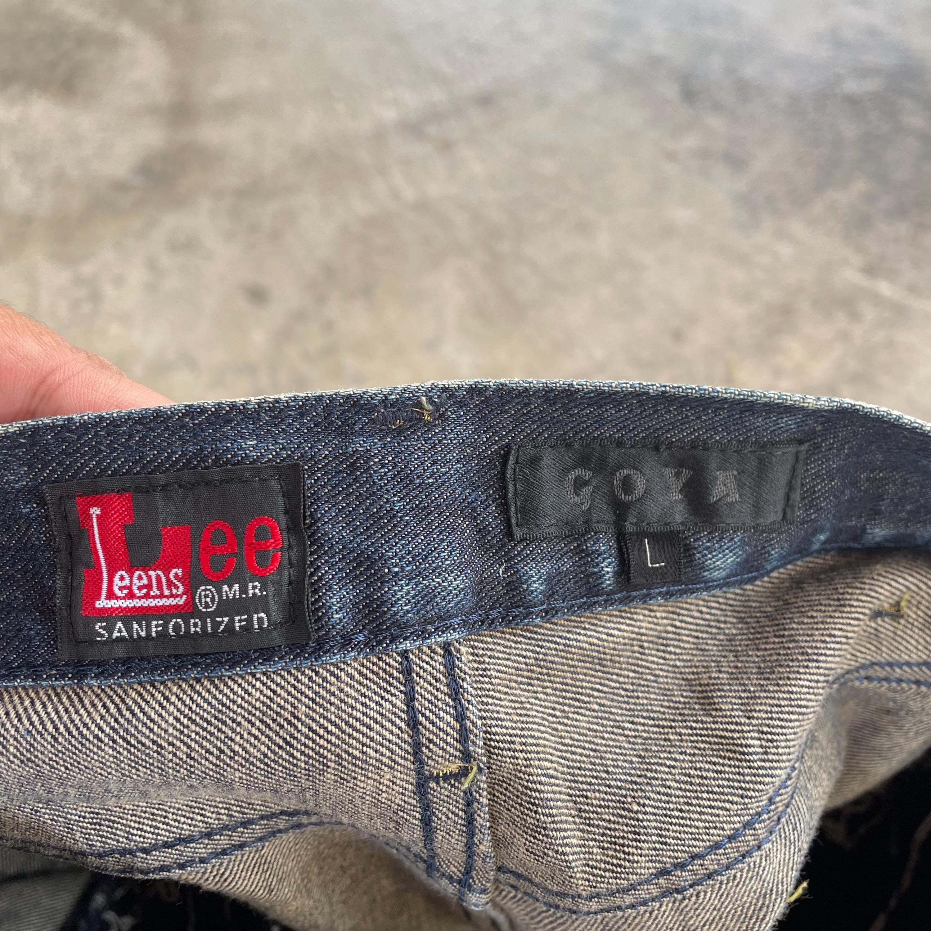 Vintage Lee Japan Made Stoned Washed Regular Straight Cut Distress ...