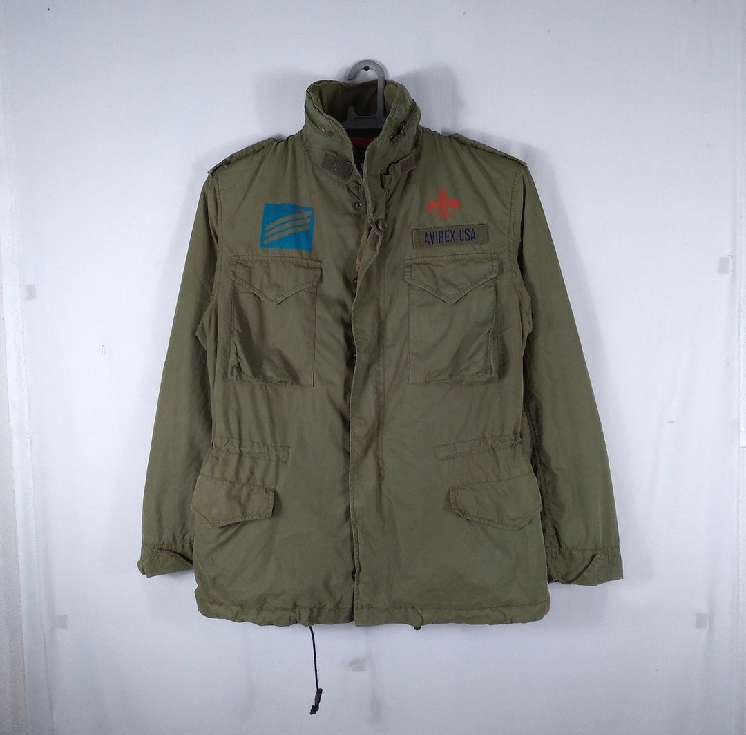 Vintage Avirex World War Dixie 75 Squad Military Soldier Army Flight ...