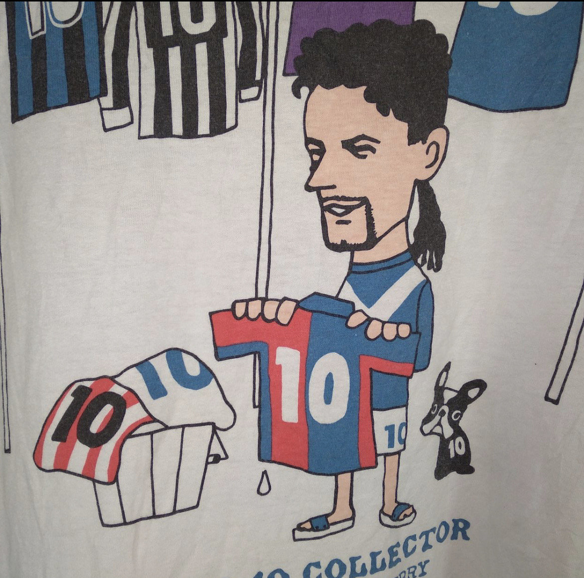 Vintage Roberto Baggio Iconic Footballer Number Ten Big Image White ...