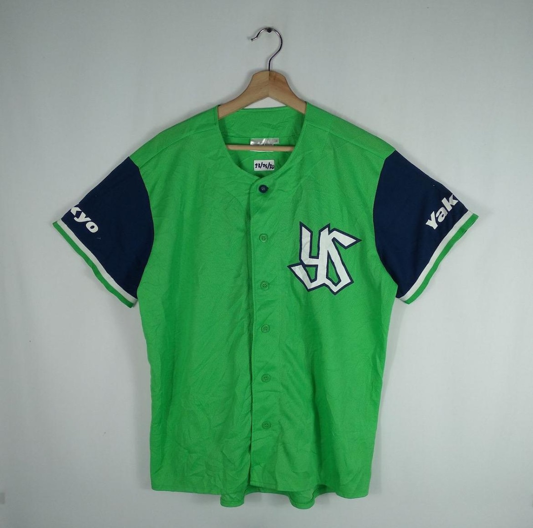 Vintage Tokyo Yakult Japanese Baseball Team Squad Jersey Full Buttons ...