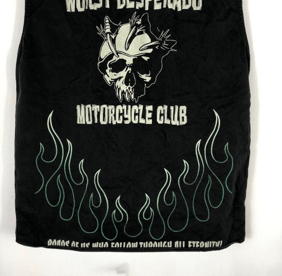 Vintage Worst Desperado motorcycle club big skull log… - Gem