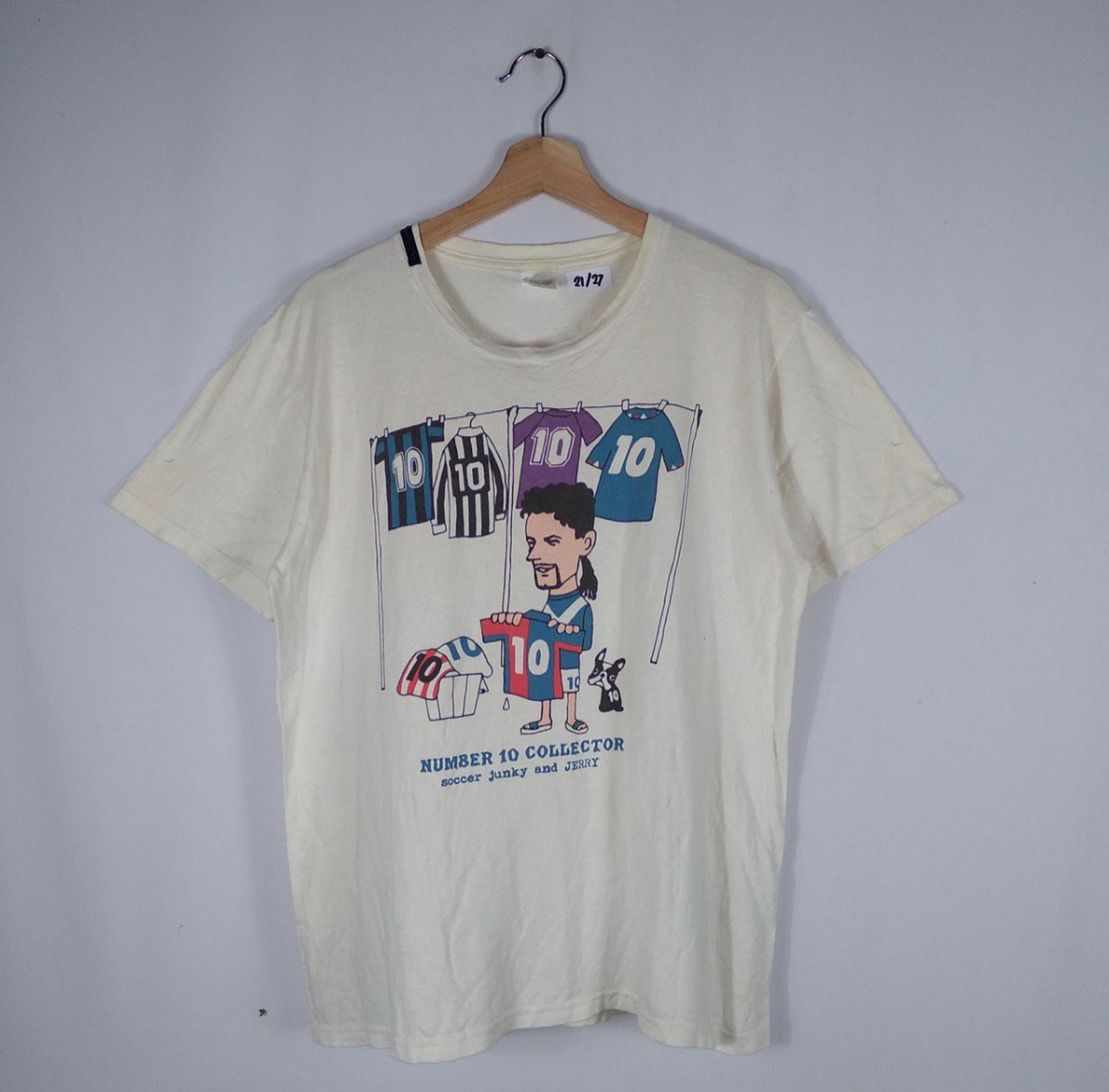 Vintage Roberto Baggio Iconic Footballer Number Ten Big Image White ...